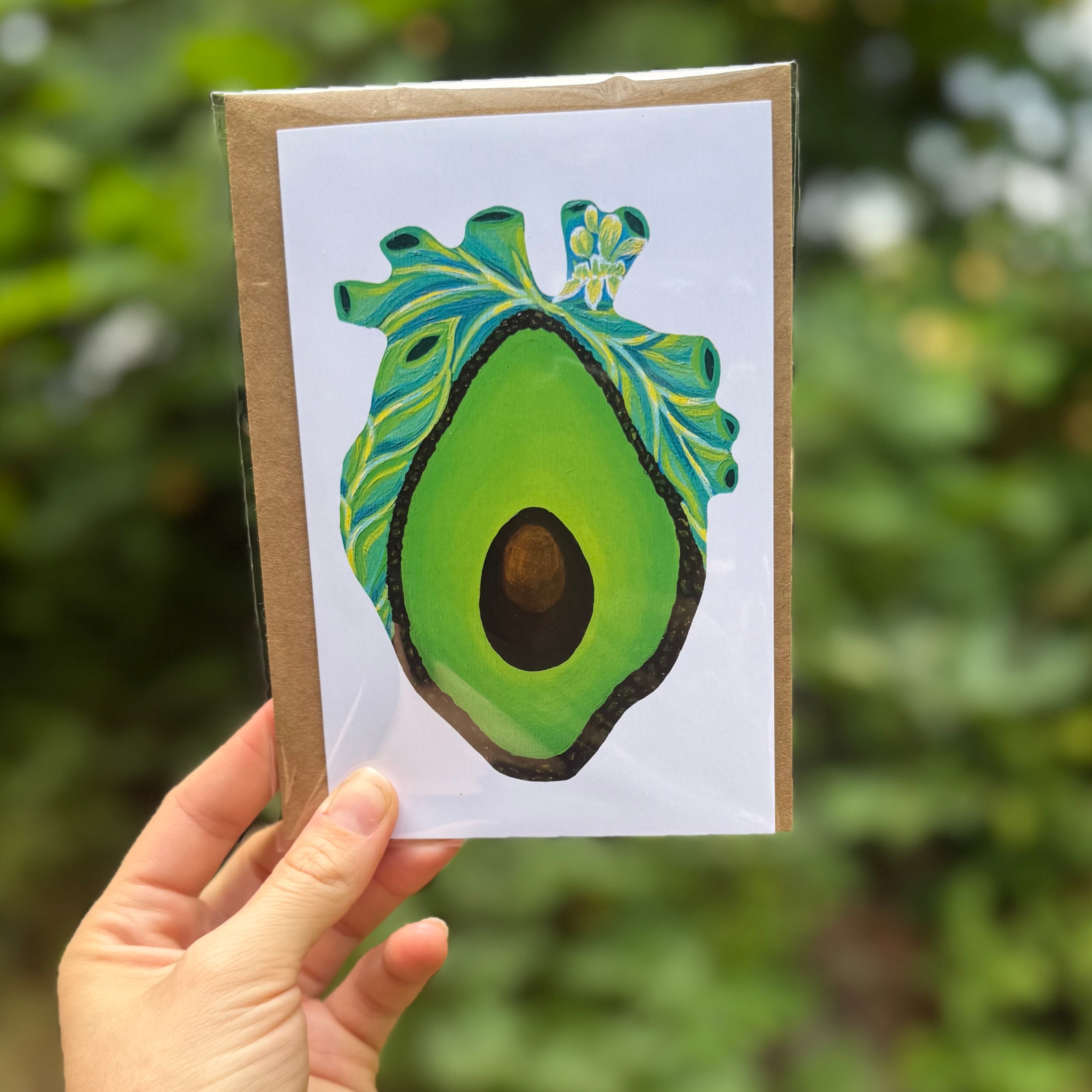 Avocado Heart Card – Meg Paints Hearts